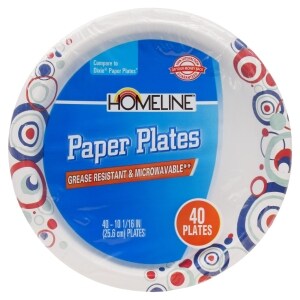 Homeline Paper Plates, 40 ct. | Family Dollar