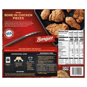 Banquet Original Crispy Fried Chicken Assorted Pieces, Frozen Chicken ...