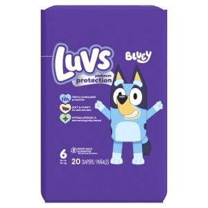 Luvs Platinum Protection Baby Diapers, Size 6 (35+ lbs), 20 Count