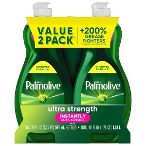 Palmolive Ultra Strength Liquid Dish Soap, 20 fl oz Bottle (2 Pack)