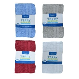 Interiors By Design Cotton Terry Washcloths, 10-pk.