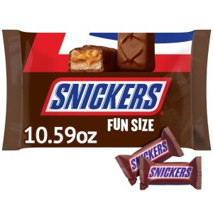 SNICKERS Original Chocolate Candy Bars, Fun Size, 10.59oz Bag