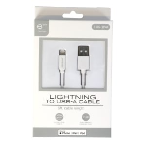 Techiva Lightning to USB-A Charging Cables, 6-ft.