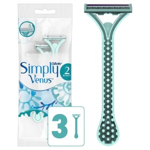 Gillette Simply Venus 2 Disposable Razors, 3-ct. Pack | Family Dollar