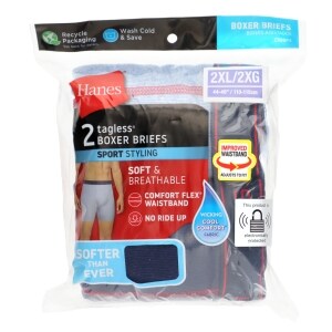 Hanes Men’s Sport Boxer Briefs, 2 pk. - Size 2XL/XG