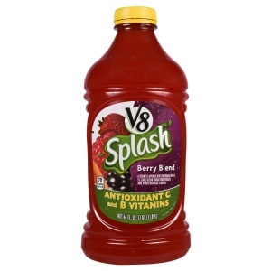 V8 Splash® Berry Blend Flavored Juice Beverage, 12 fl oz Bottle (24 Pack)