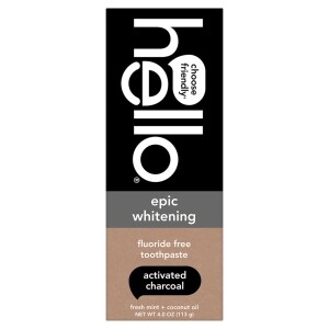 hello Epic Whitening Charcoal Fluoride Free Toothpaste, Fresh Mint, 4.0 ...
