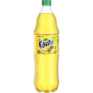 Fanta Pineapple Soda Fruit Flavored Soft Drink, 1.25 Liters | Family Dollar