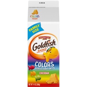 Goldfish Colors Cheddar Crackers, Snack Crackers, Family Size 14 oz ...
