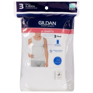 Gildan Smart Basics Men's XL White A-Shirts, 3 ct.