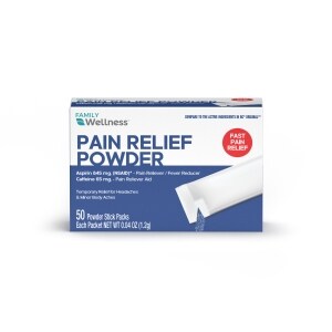 Family Wellness Pain Relief Powder Stick Packs, 50-ct. Box