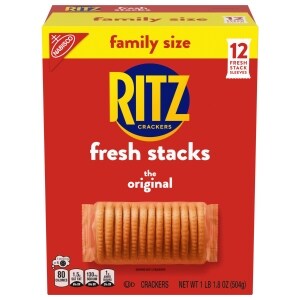RITZ Fresh Stacks Original Crackers, Travel Snacks, Family Size, 17.8 ...