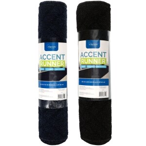 Interiors By Design Tufted Carpet Runner Rug - Black, 19.5x54 in ...