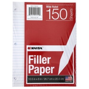Wide-Ruled Filler Paper, 150 ct. | Family Dollar