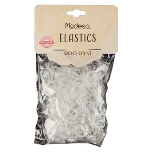 Modesa Clear Hair Elastics, 800 ct.