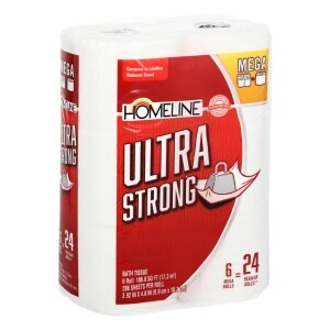 Homeline Ultra Strong Mega Roll Bath Tissue, 6 ct.