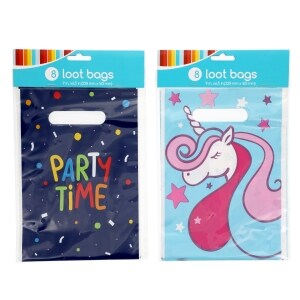 Party Loot Bags Assorted, 8 ct.