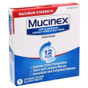 Mucinex Maximum-Strength Expectorant Tablets, 7 ct.