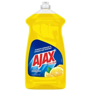 Ajax Ultra Liquid Dish Soap Lemon Scent, Super Degreaser, Mess-Free ...