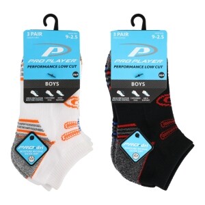 Pro Player(R) Boys' Size 9-2.5 Performance Low-Cut Socks, 6-ct.