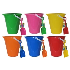 Sand-tastic Beach Pails with Shovels, 9 in. | Family Dollar
