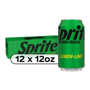 Sprite Zero Sugar Lemon Lime Diet Soda Pop Soft Drink, 12 fl oz, 12 Pack