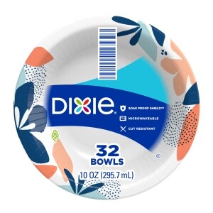 DIXIE® 10 OUNCE PAPER BOWLS, 32 COUNT