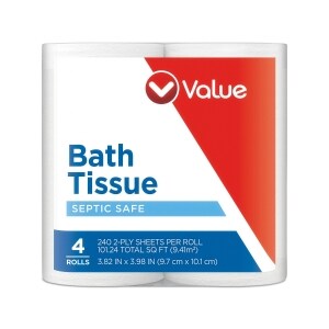 Value Regular Roll Bath Tissue, 4-ct. Packs