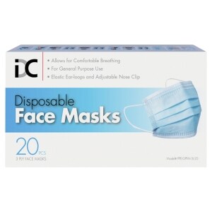 Disposable Face Masks, 20 ct.