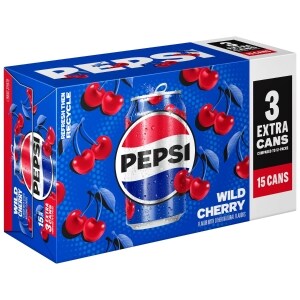 Pepsi 15 Pack Wild Cherry Soda 15 Ea