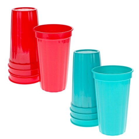 Tall Plastic Tumblers, 4 ct.