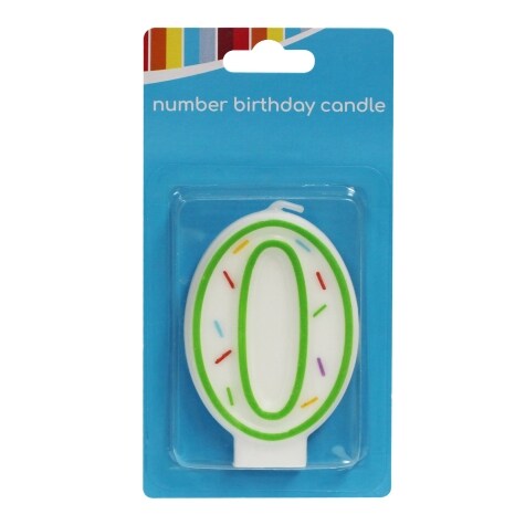 Number 0 Birthday Candles