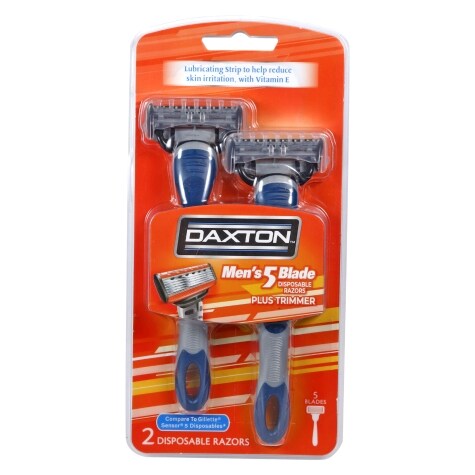 Daxton Men's 5-Blade Disposable Razors, 2 ct. | Family Dollar