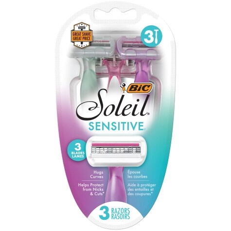 Bic Soleil Sensitive Disposable Razors, 3 ct. | Family Dollar