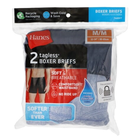 Hanes Men's Assorted Medium Tagless Boxer Briefs, 2 ct.