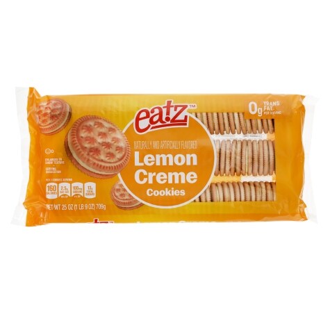 Eatz Lemon Sandwich Cremes Cookies, 25 oz.