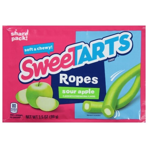Sweetarts Ropes Sour Apple Candy Share Pack 3.5 oz | Family Dollar