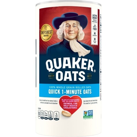 Quaker Whole Grain Oats Quick 1-Minute Oats 18 Oz