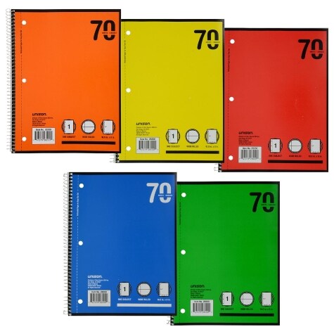 Unison Single-Subject Wide-Ruled Notebooks