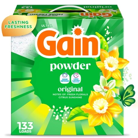 Gain +Aroma Boost Original Powder Laundry Detergent, 137 oz.