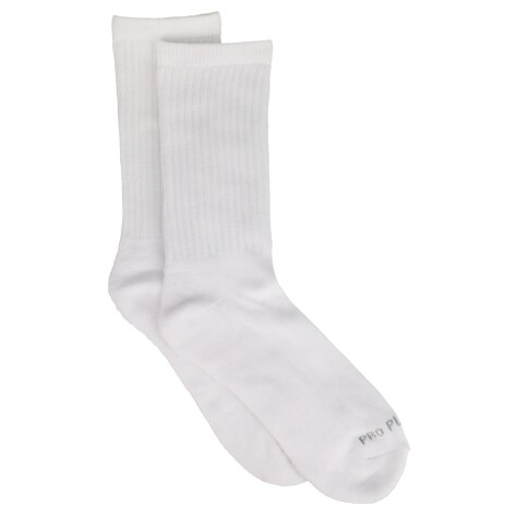 Pro Player Women's Size 4-10 Cushioned White Crew Socks, 12-ct.