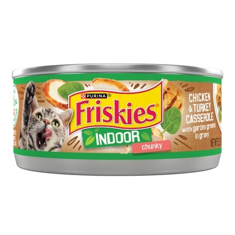 Purina Friskies Indoor Chunky Chicken & Turkey Casserole In Gravy Wet ...