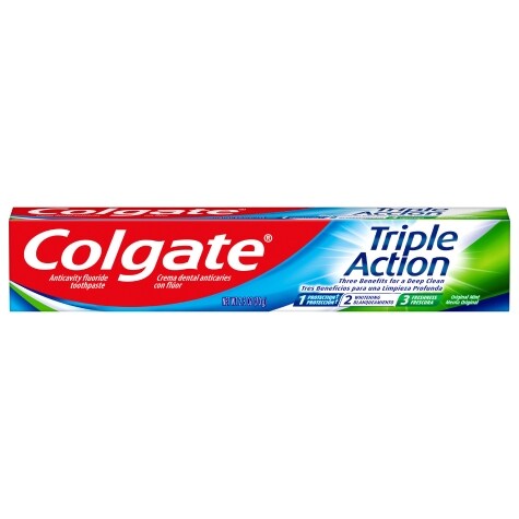 Colgate Triple Action Toothpaste, Mint - 2.5 Ounce