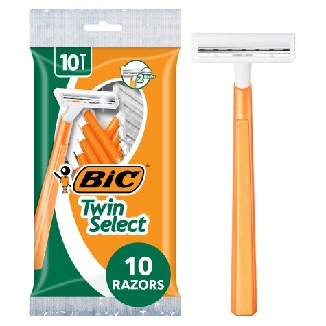 BIC Twin Select Disposable Razors, 2 Blades For a Smooth and ...