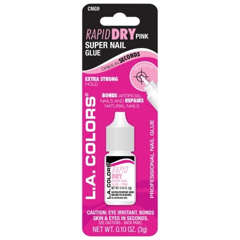 L.A. Colors Rapid-Dry Pink Super Nail Glue, 0.1 oz. | Family Dollar
