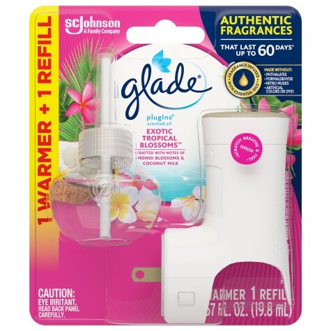 Glade PlugIns Scented Oil Starter kit, Air Freshener, Exotic Tropical ...