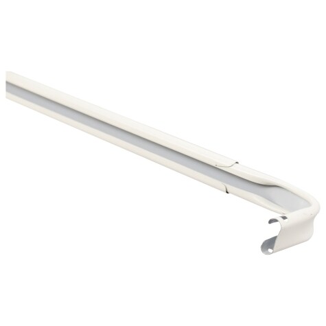 White Long Adjustable Standard Double-Curtain Rods