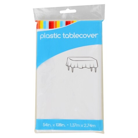 Assorted Plastic Tablecovers, 54x108 in.