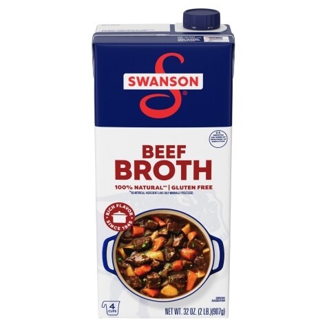 Swanson® 100% Natural Beef Broth, 32 oz Carton | Family Dollar
