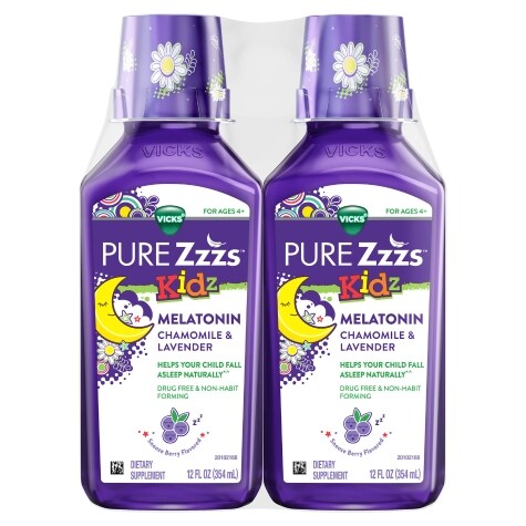 Vicks Pure Zzzs Kids Melatonin Liquid 12 fl oz | Family Dollar